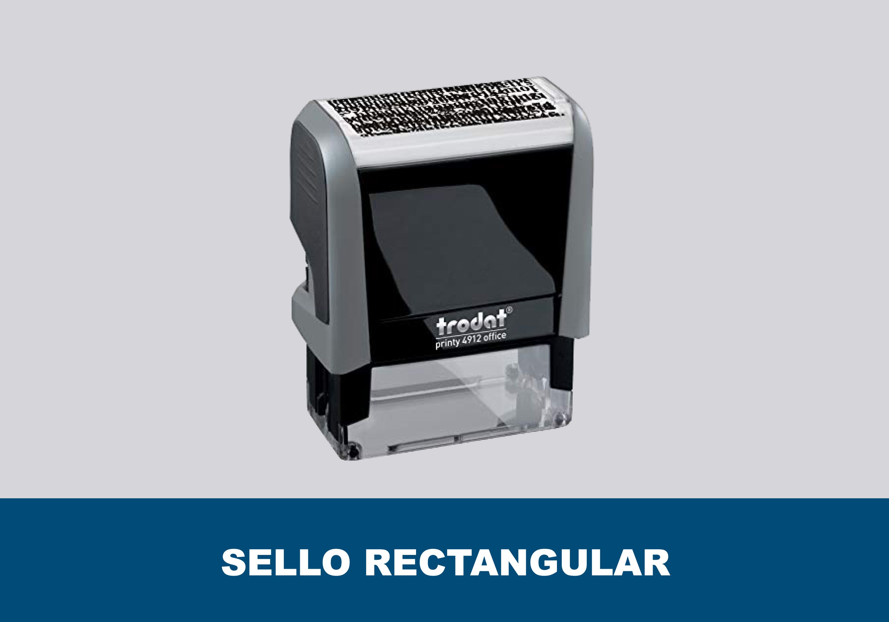 Sello de caucho rectangular】, sellos automáticos printy